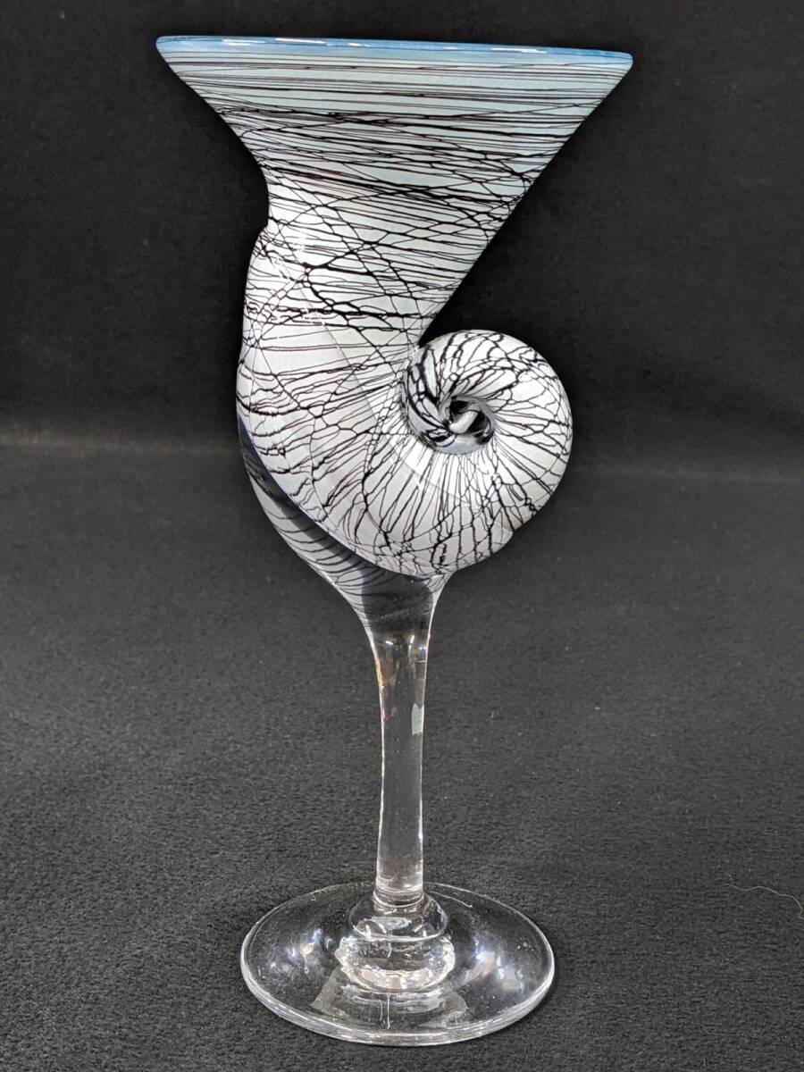 Yahoo!オークション - X548 伊藤賢二 巻貝ワイングラス ゴブレット型 ...