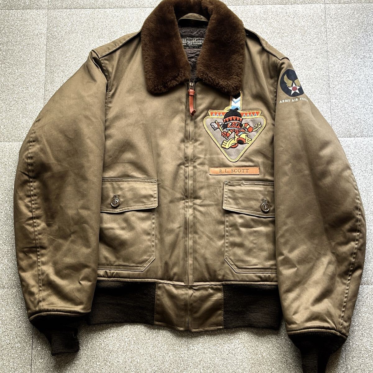 Yahoo!オークション - 実名復刻 サイズ38 BUZZ RICKSON’S B-10 ROUGH ...