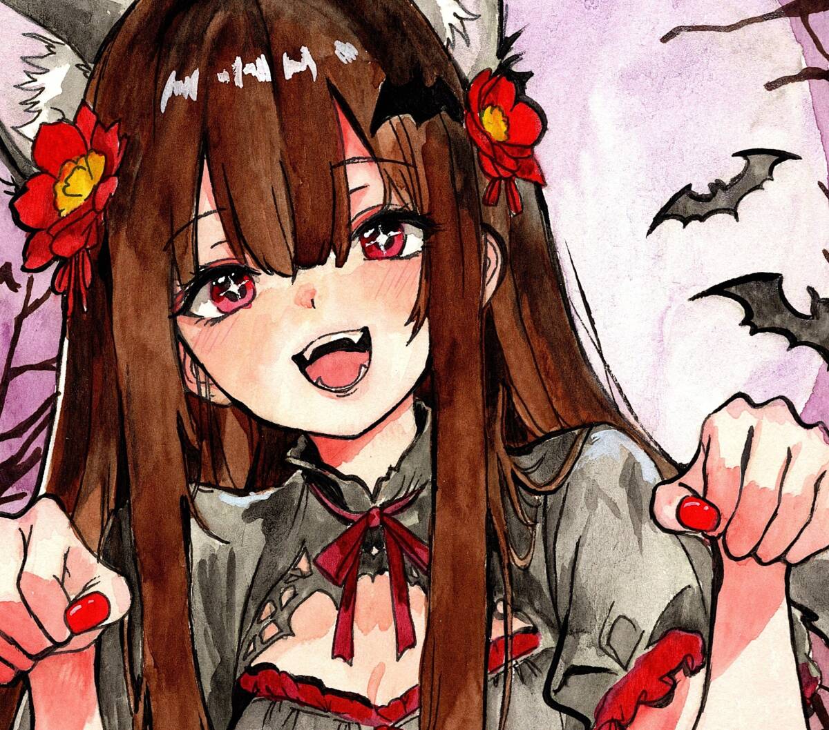 Yahoo!オークション - 【手描き イラスト】オリキャラ 女の子 カラー ...