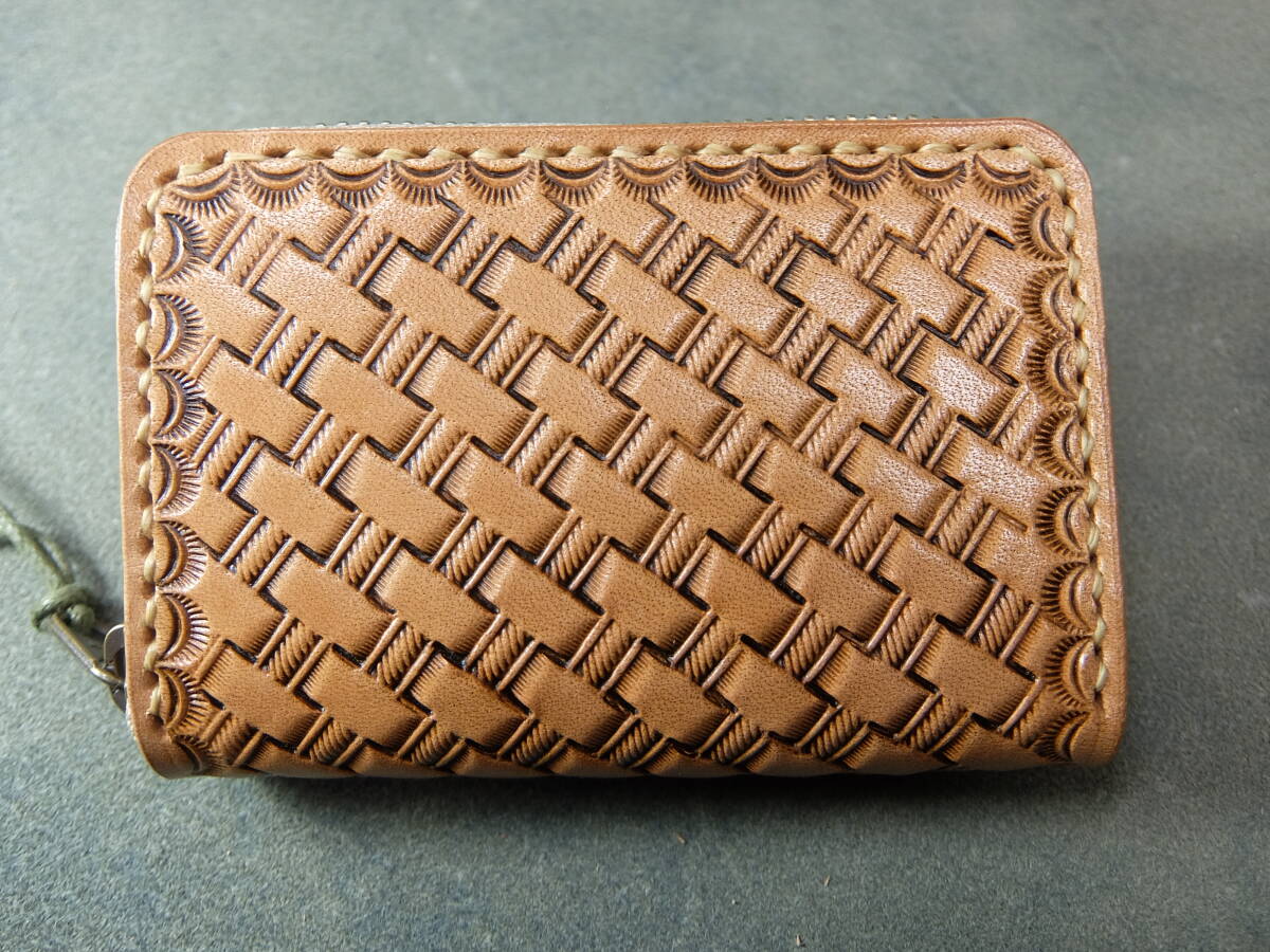 Yahoo!オークション - 本革 レザークラフト ヤマメのファスナー小銭入...