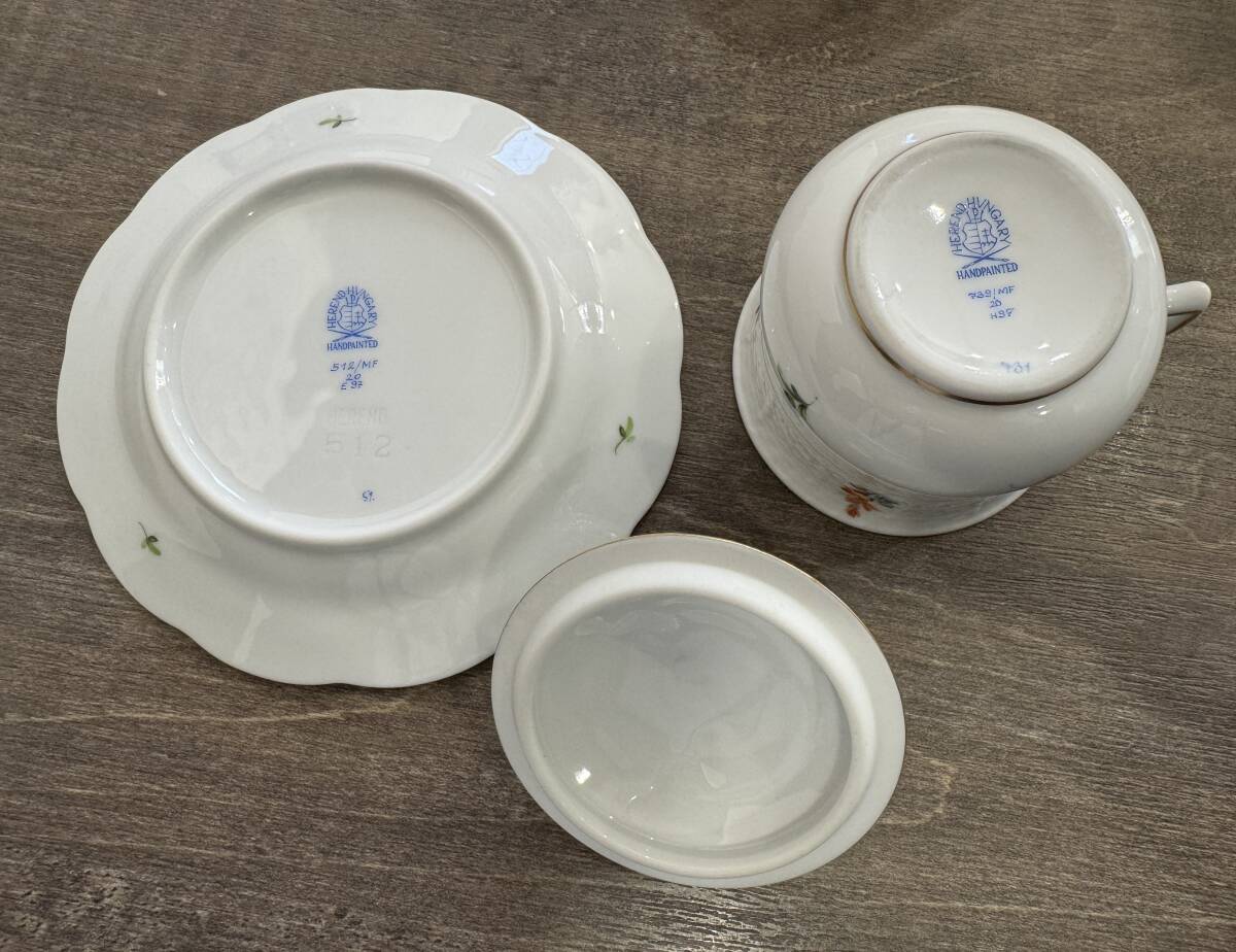 Yahoo!オークション - 【 未使用品 】HEREND ヘレンド 蓋つき カップ＆...