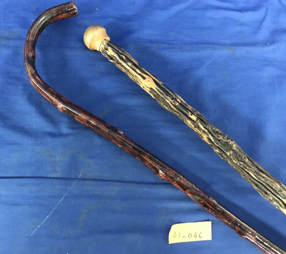 Yahoo!オークション - 41―046 杖 ステッキ 2本セット 詳細不明 ...