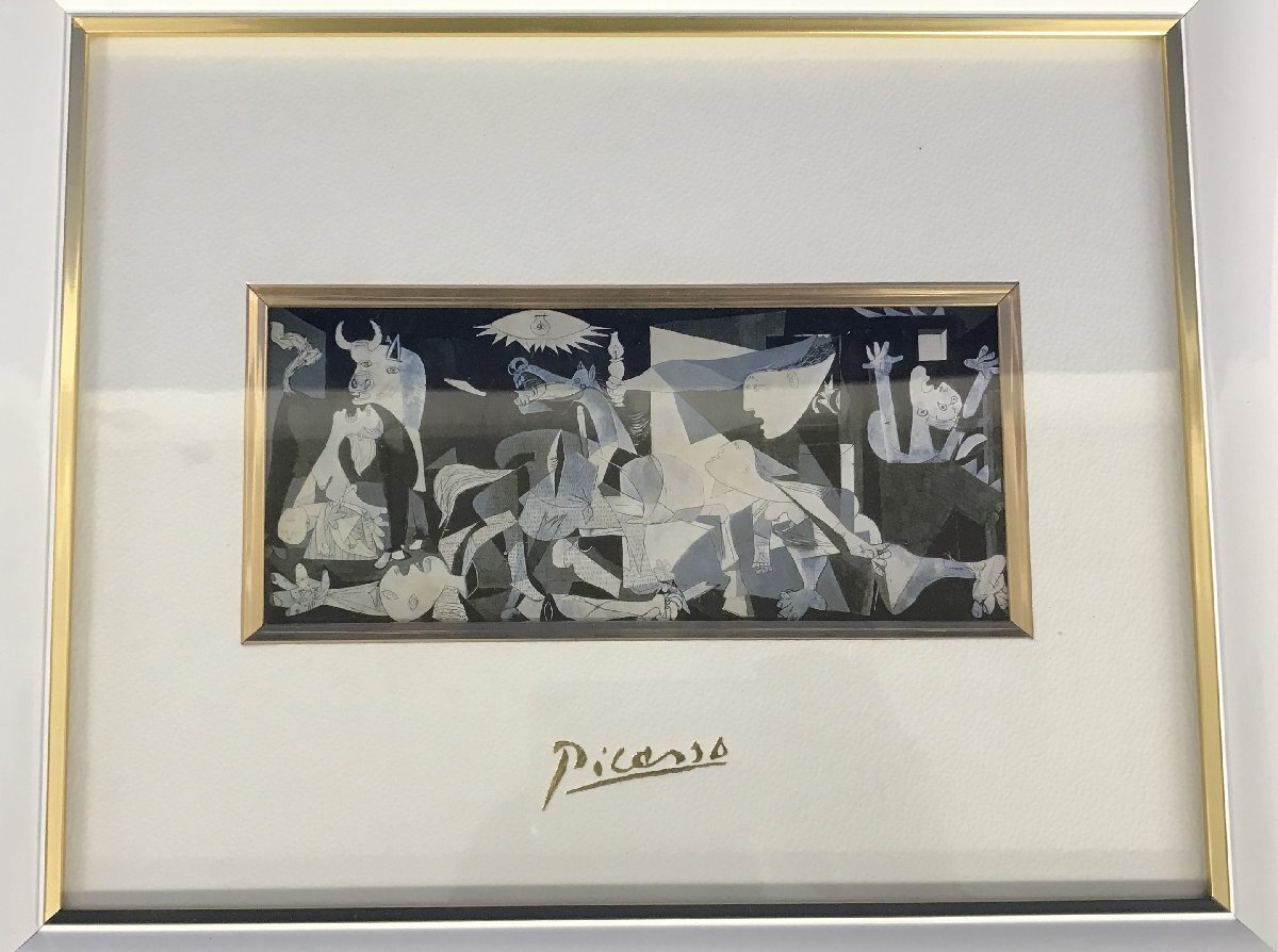 Yahoo!オークション - 43―009 額装 ピカソ ゲルニカ 印刷 ポス...