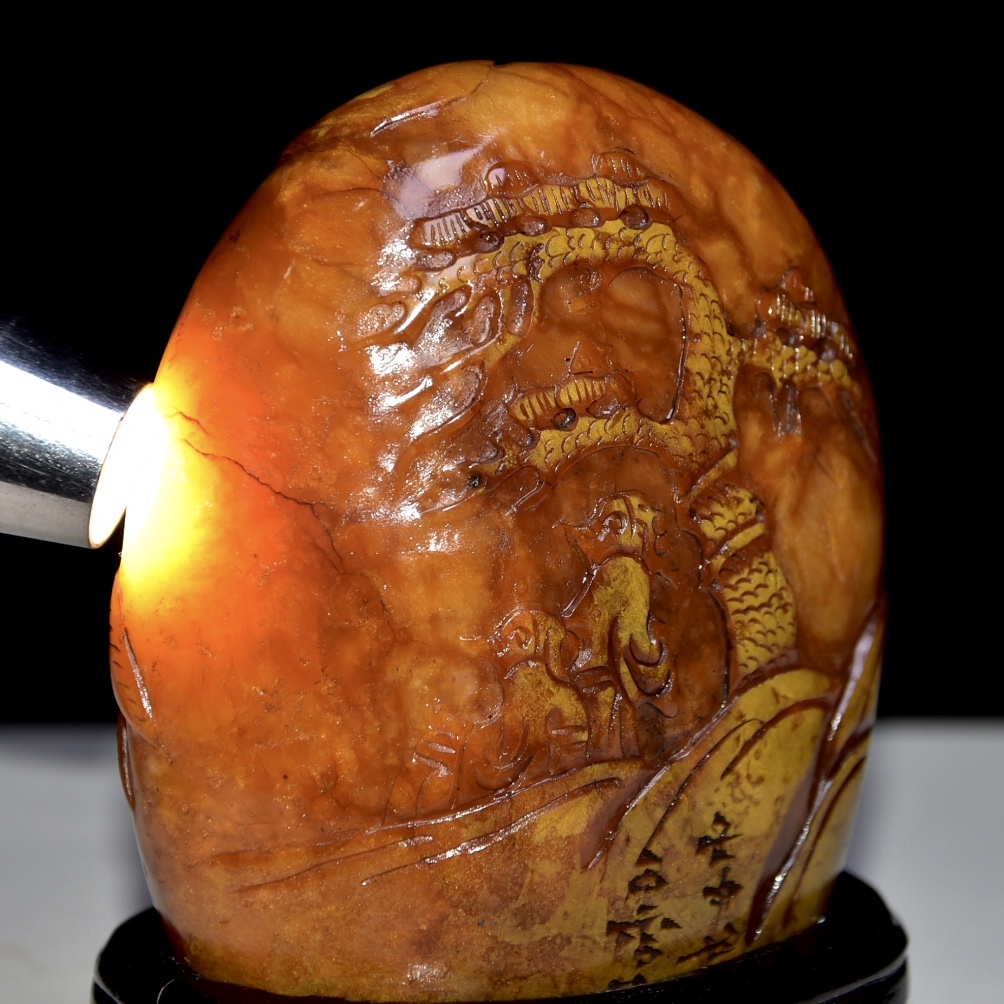 【樂淘letao】日本代購代標第一品牌－館蔵 寿山石彫 擺件 古董品 時代物 賞物 貴重 稀少珍品 中国古美術 古美味 蔵出