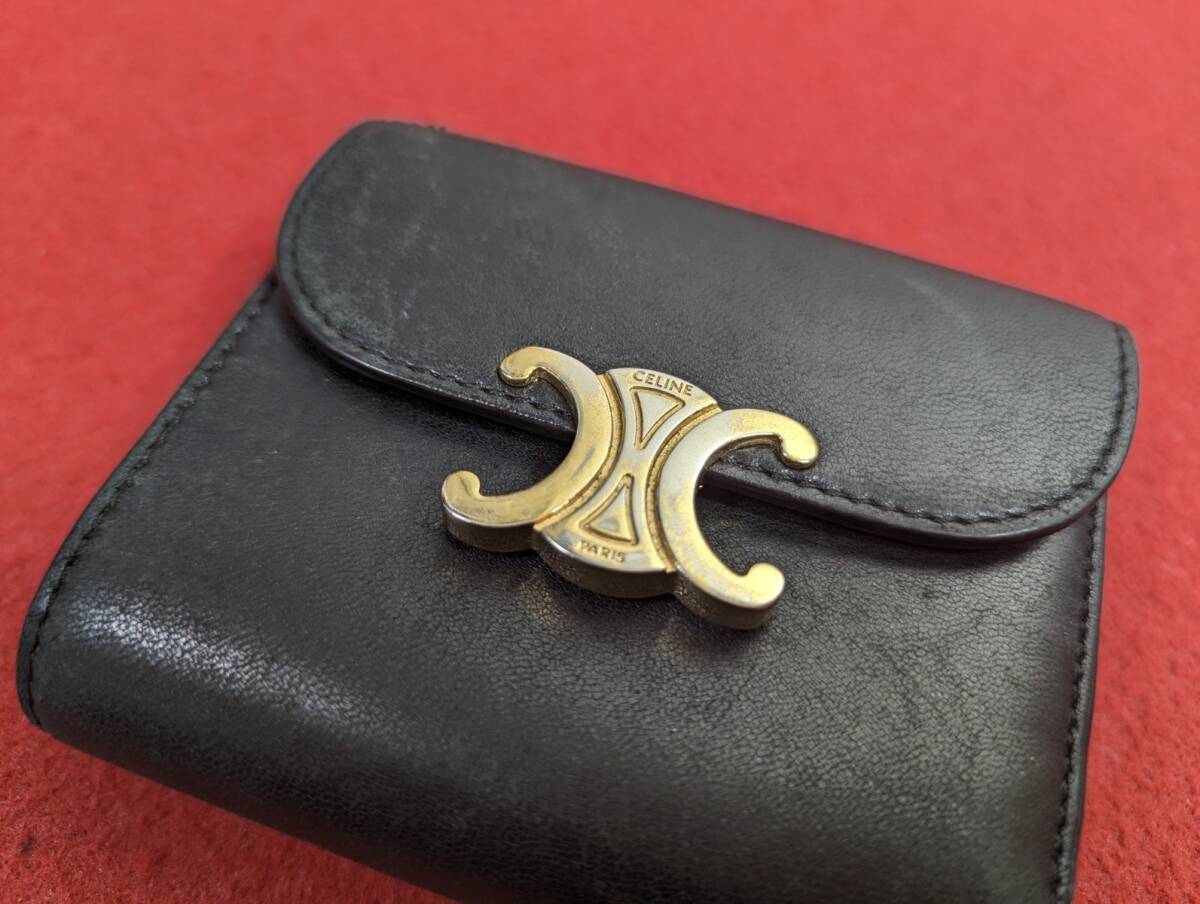Yahoo!オークション - 19844-02 CELINE/セリーヌ 財布 ミニ 三つ折り ...