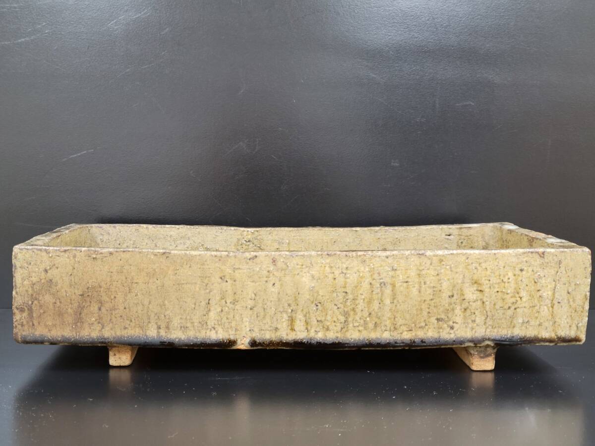 【樂淘letao】日本代購代標第一品牌－人間国宝 浜田庄司 飴釉白流描角鉢 晋作識箱 本物保証（河井寛次郎、金重陶陽、加藤唐九郎、荒川豊蔵、富本憲吉）