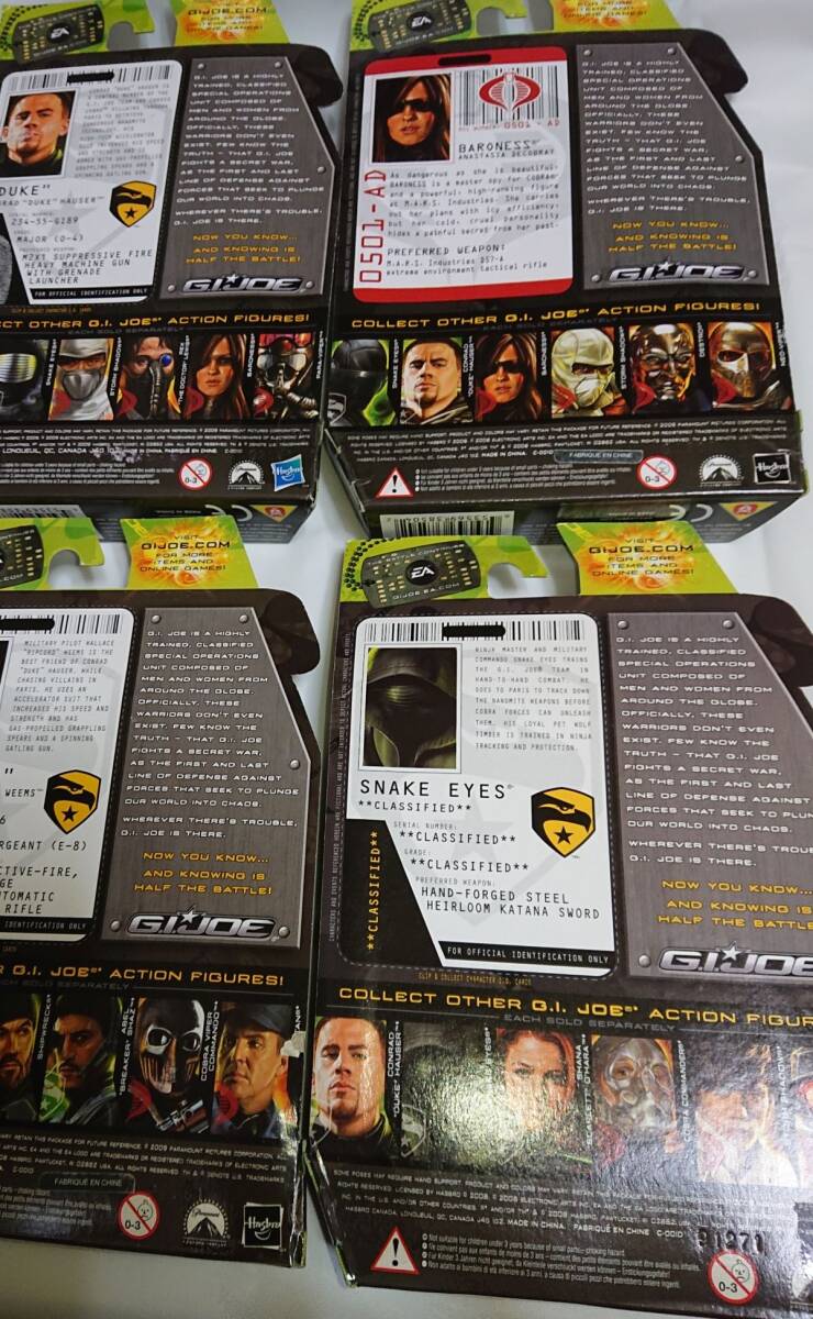 【樂淘letao】日本代購代標第一品牌－【新品未開封品】G.I. Joe GIジョー ライズオブコブラ 映画版 3.75 フィギュア4体セット スネークアイズ バロネス デューク リップコード