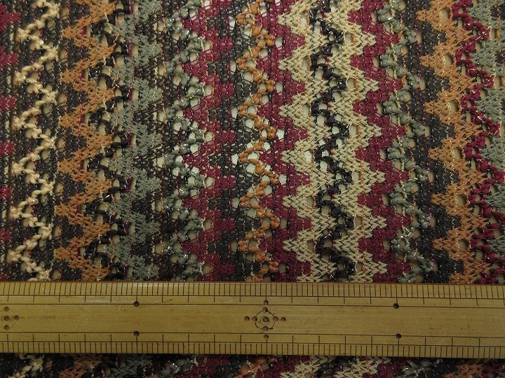 Yahoo!オークション - 最終 ポリ100 レースニット ラメ ジャガード風 ...