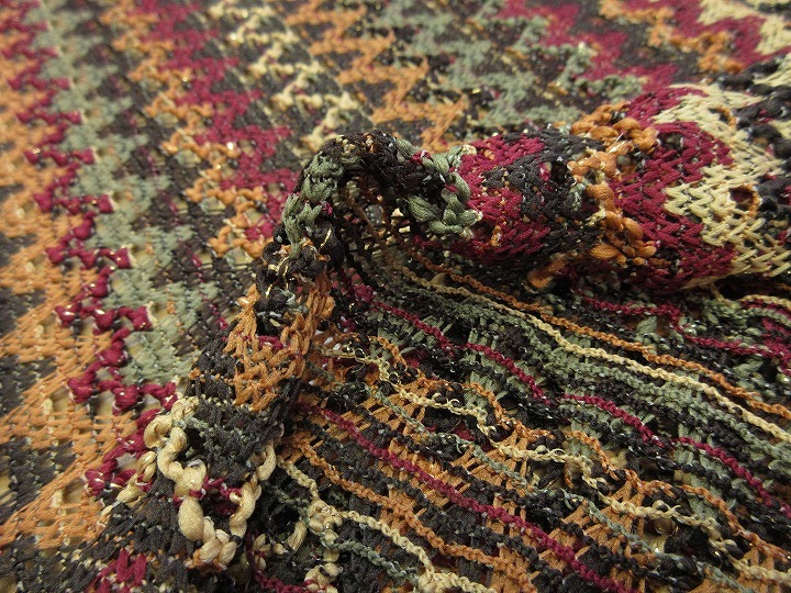 Yahoo!オークション - 最終 ポリ100 レースニット ラメ ジャガード風 ...