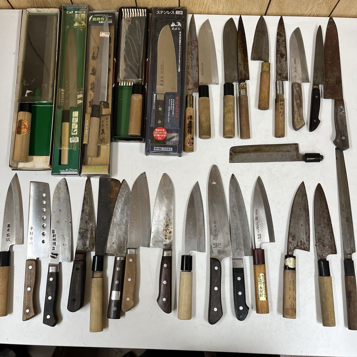 Yahoo!オークション - R まとめ 和包丁 約5kg 包丁 出刃包丁 刺身包丁 ...