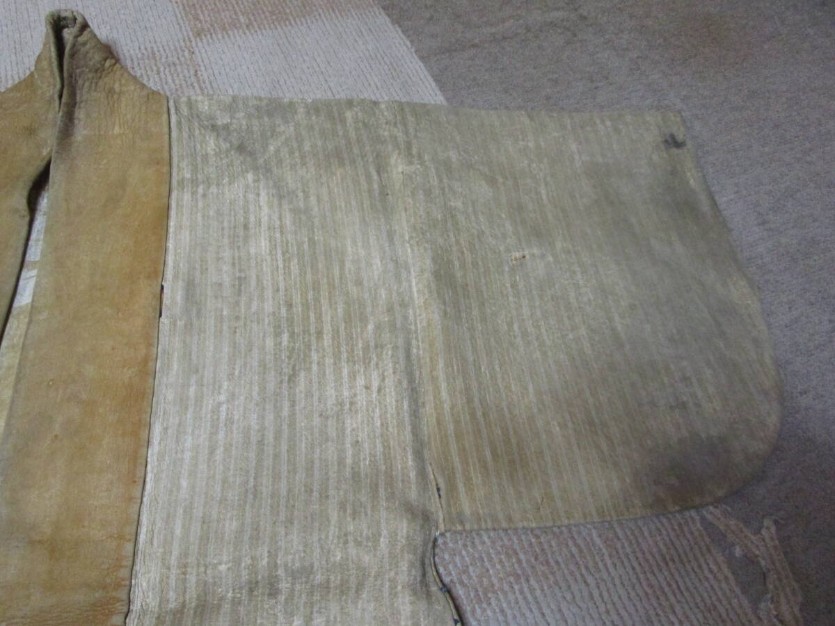 Yahoo!オークション - 武家 武士 衣装 装束 革半纏 革羽織 内側家紋と...