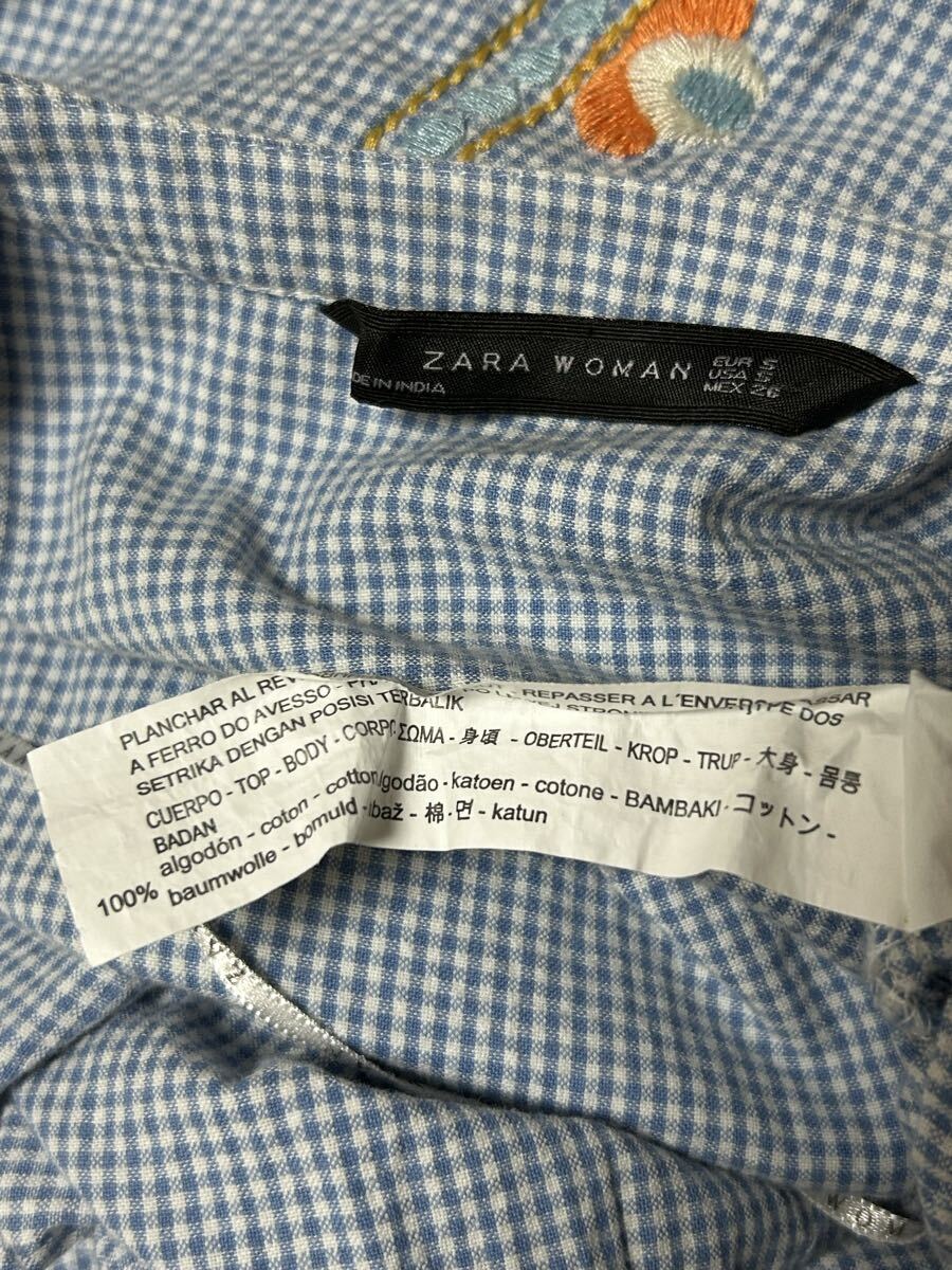 Yahoo!オークション - 【 ZARA WOMAN ザラ】トップス・刺繍入りチュニ...