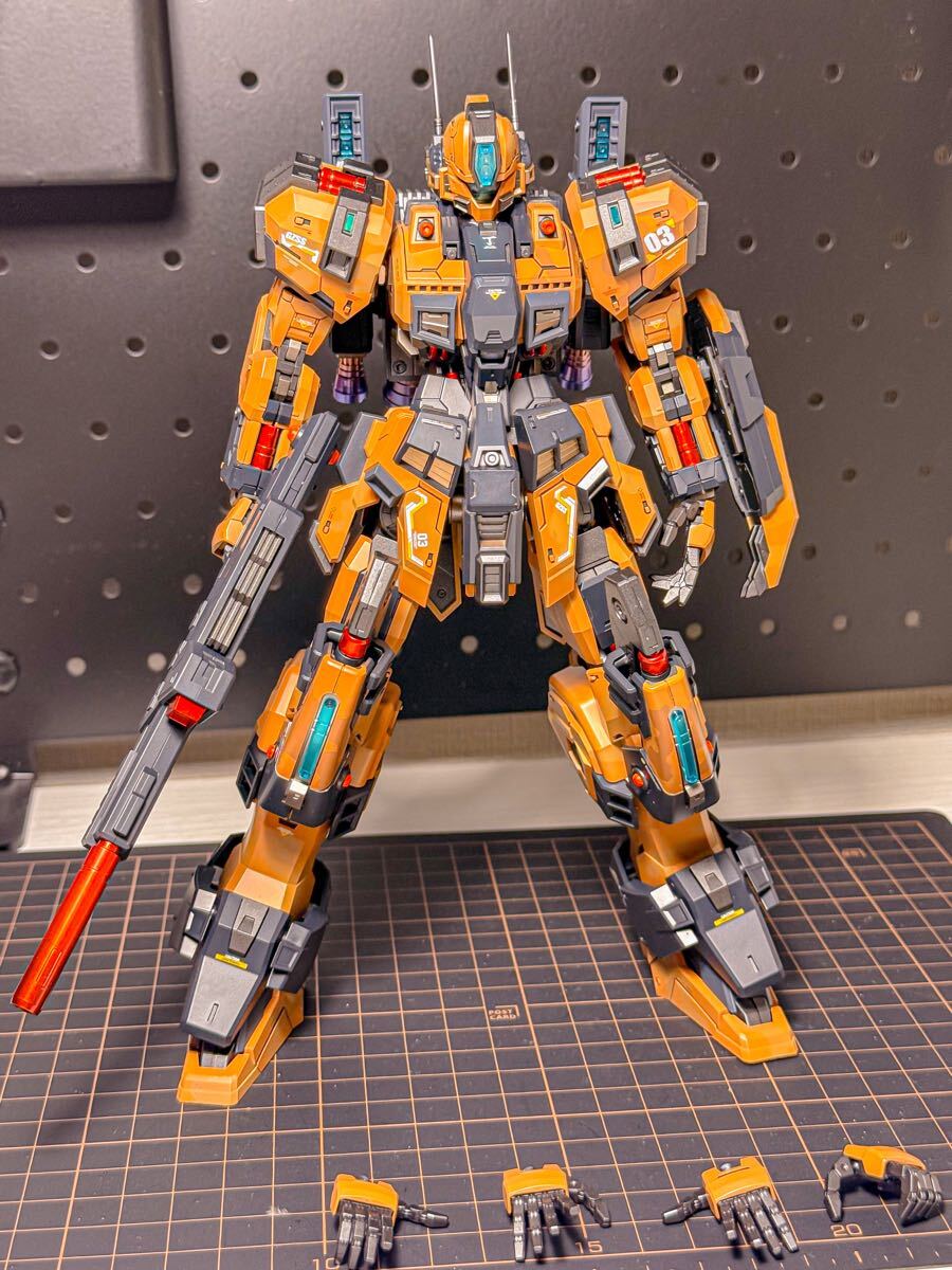 Yahoo!オークション - MG 1/100 カスタム完成品 高品質仕上げ オレンジ...
