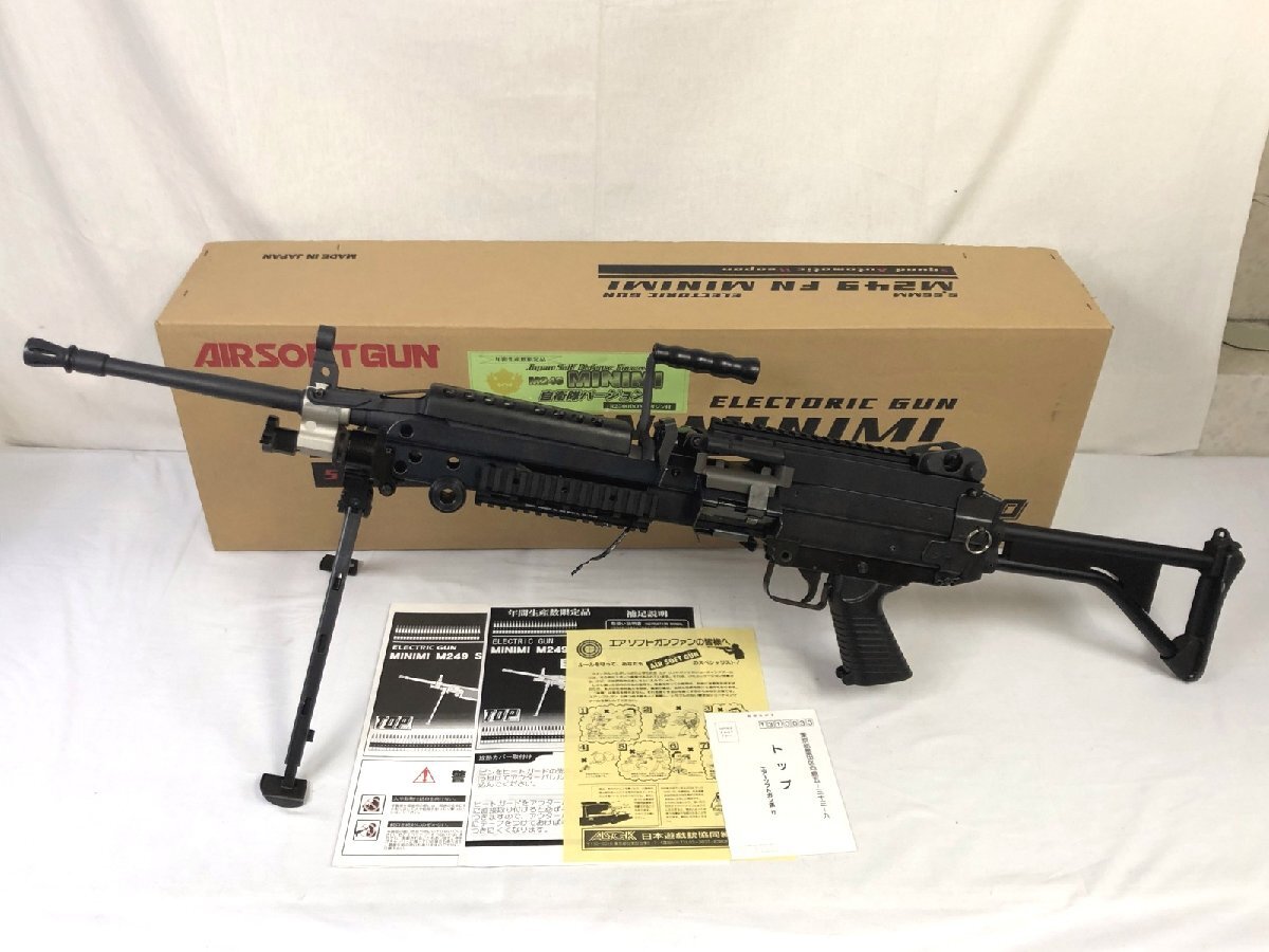Yahoo!オークション - TOP トップ 電動ガン M249 MINIMI 5.56mm 自衛...