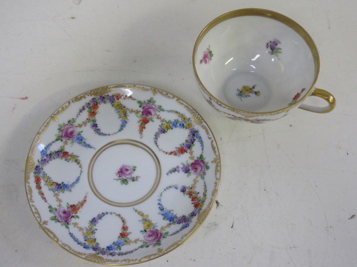 Yahoo!オークション - A2112-N35-5523 Dresden ドレスデン 花柄 金彩 ...