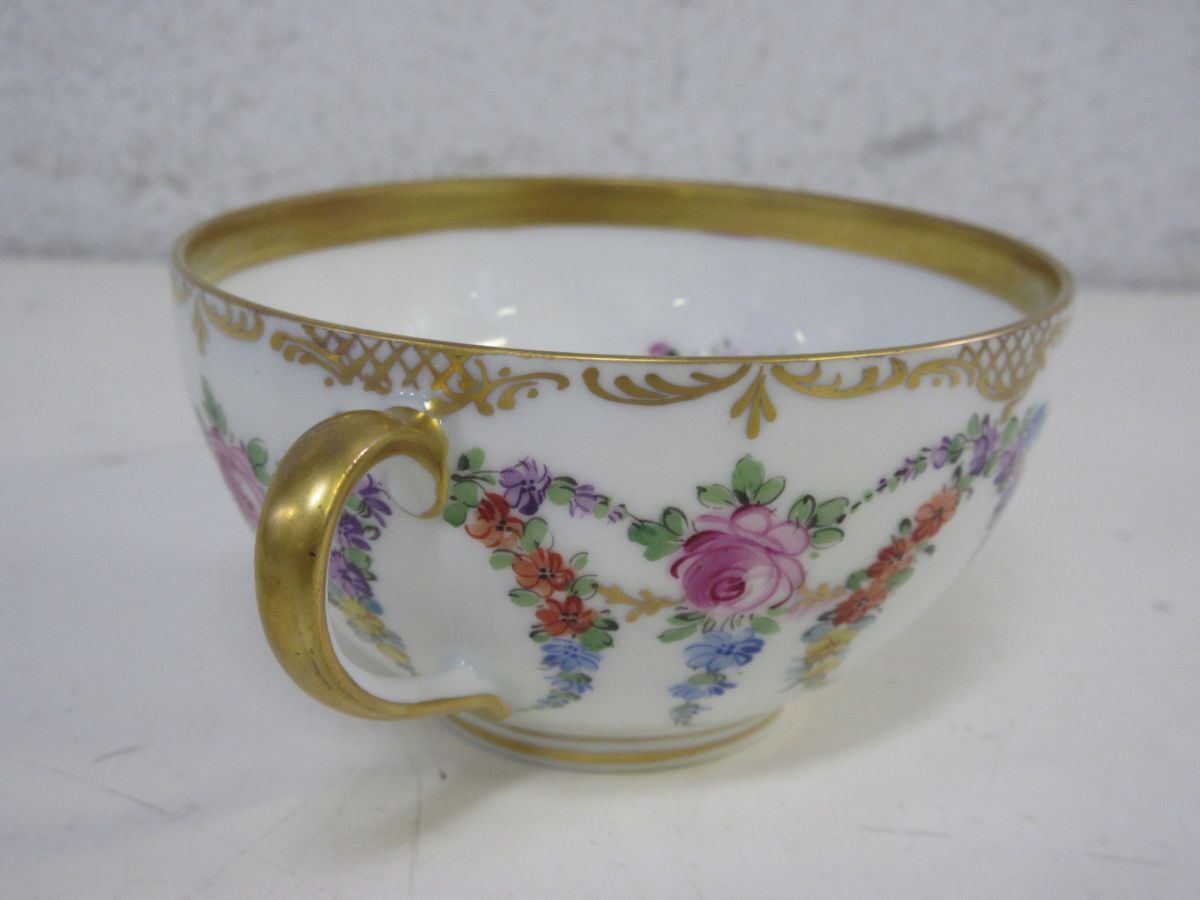 Yahoo!オークション - A2112-N35-5523 Dresden ドレスデン 花柄 金彩 ...