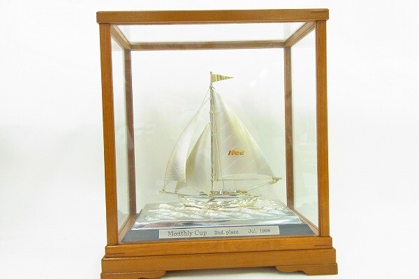 Yahoo!オークション - A719-J42-93 船 置物 SILVER E.P 現状品②