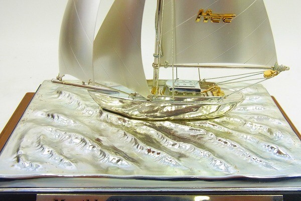 Yahoo!オークション - A719-J42-93 船 置物 SILVER E.P 現状品②