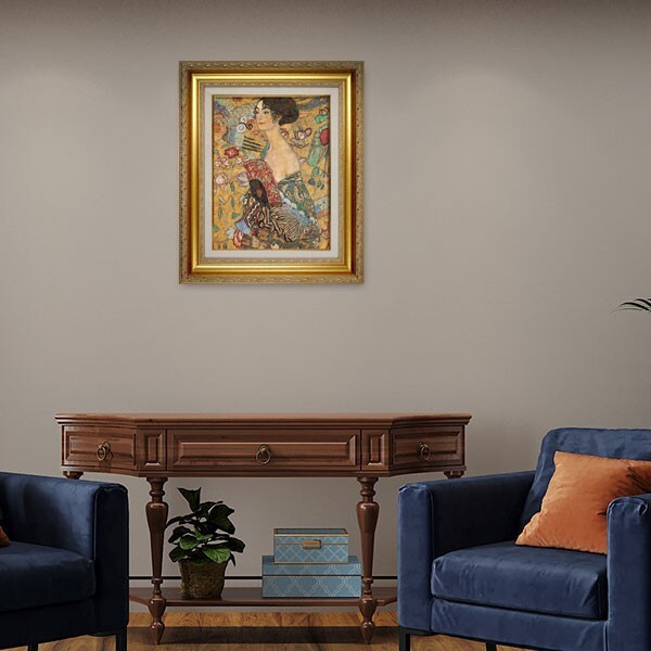 Yahoo!オークション - クリムト「扇子を持つ婦人」F6号 複製画 世界の...