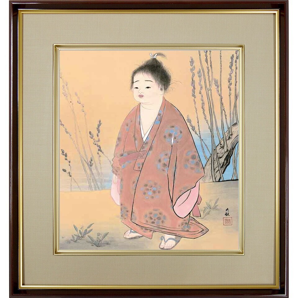 Yahoo!オークション - 横山大観「無我（むが） 」名画 複製色紙額 特殊...