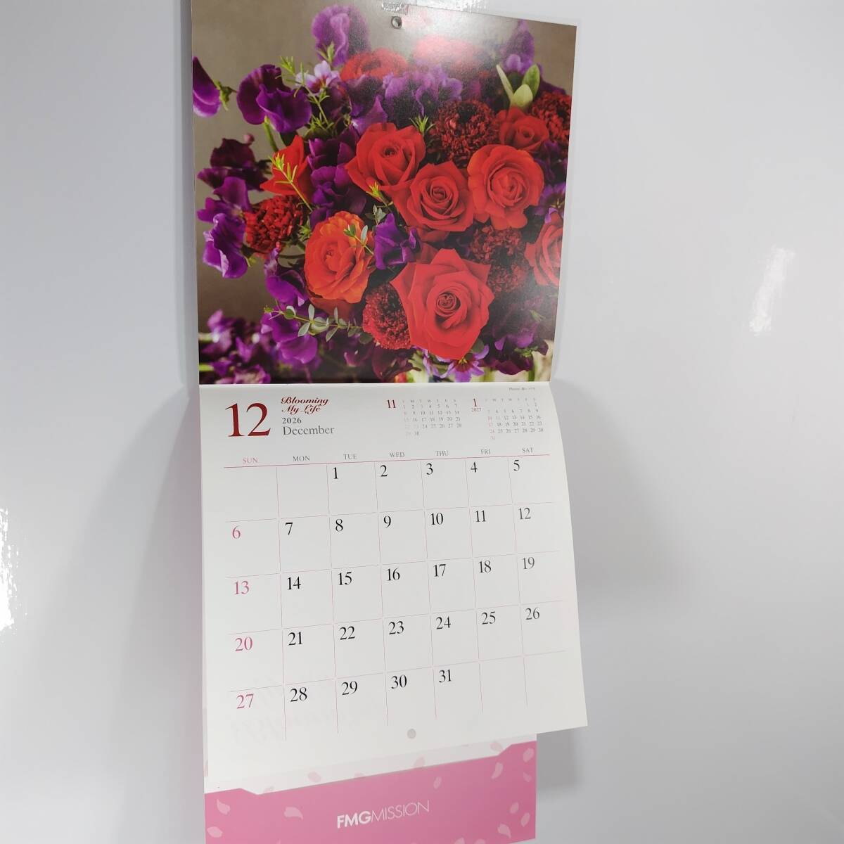 Yahoo!オークション - 1冊 お花のカレンダー2026年 壁掛け フラワー F...