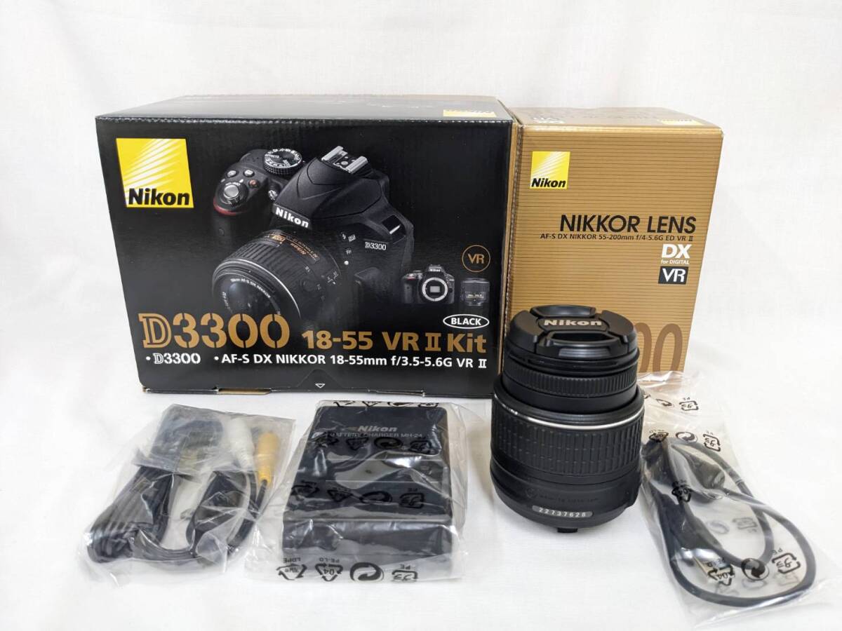 Yahoo!オークション - 【1093】美品 Nikon D3300 ダブルズームキット2 ...