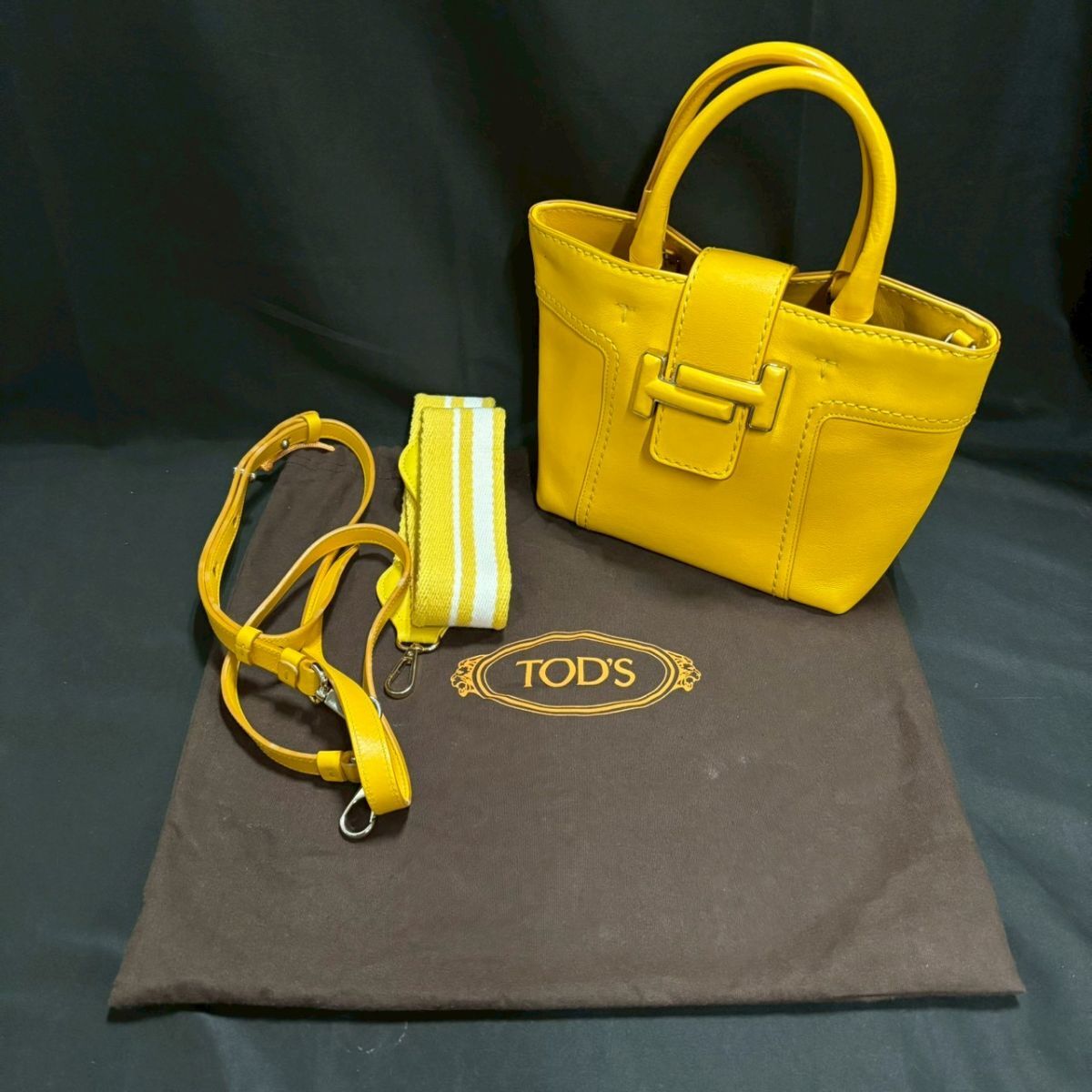 Yahoo!オークション - BKK536H TOD’S トッズ ダブルT ミニトート ショ...