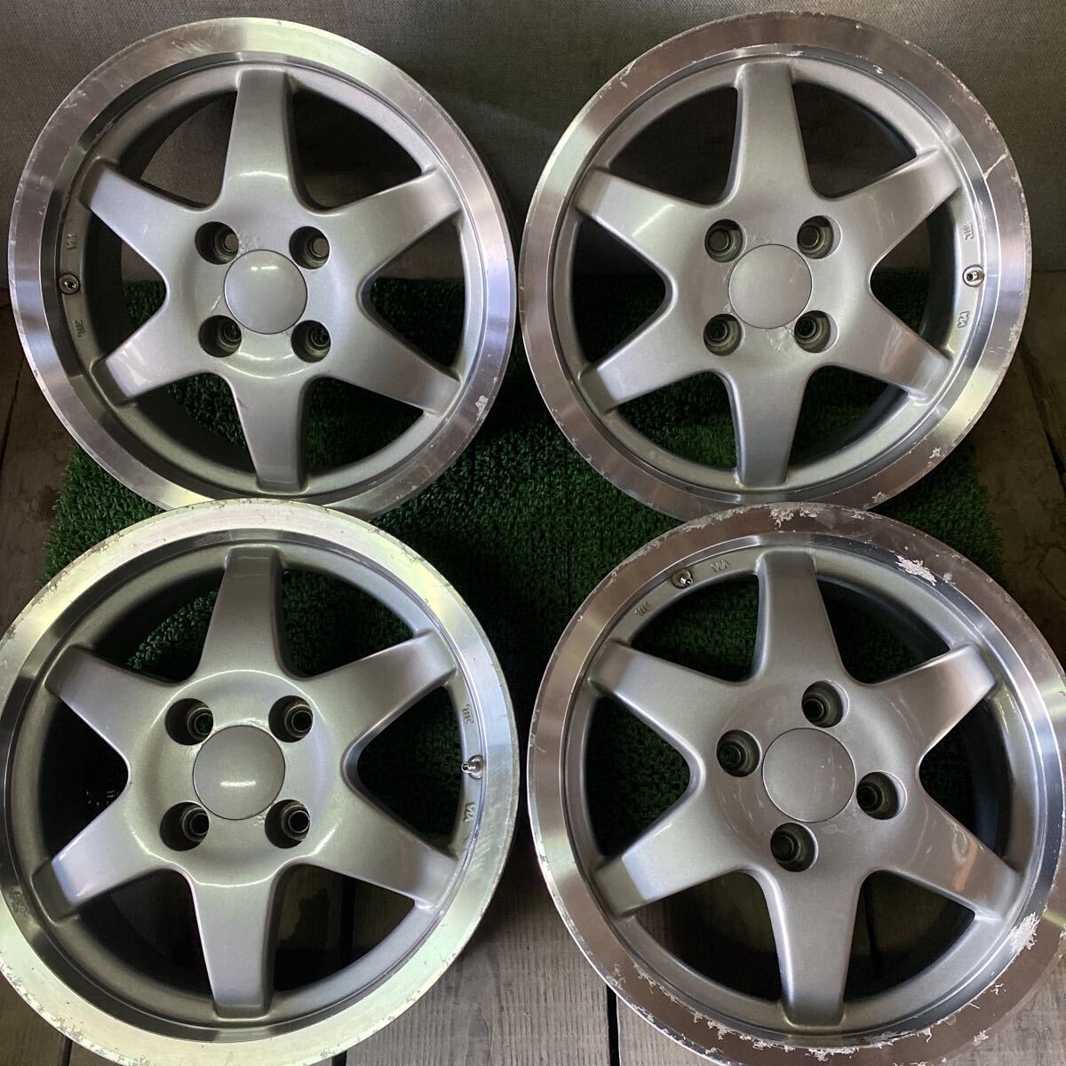 Yahoo!オークション - 深リム 14インチ 14×6J+38 PCD 100-4H バブ66mm...