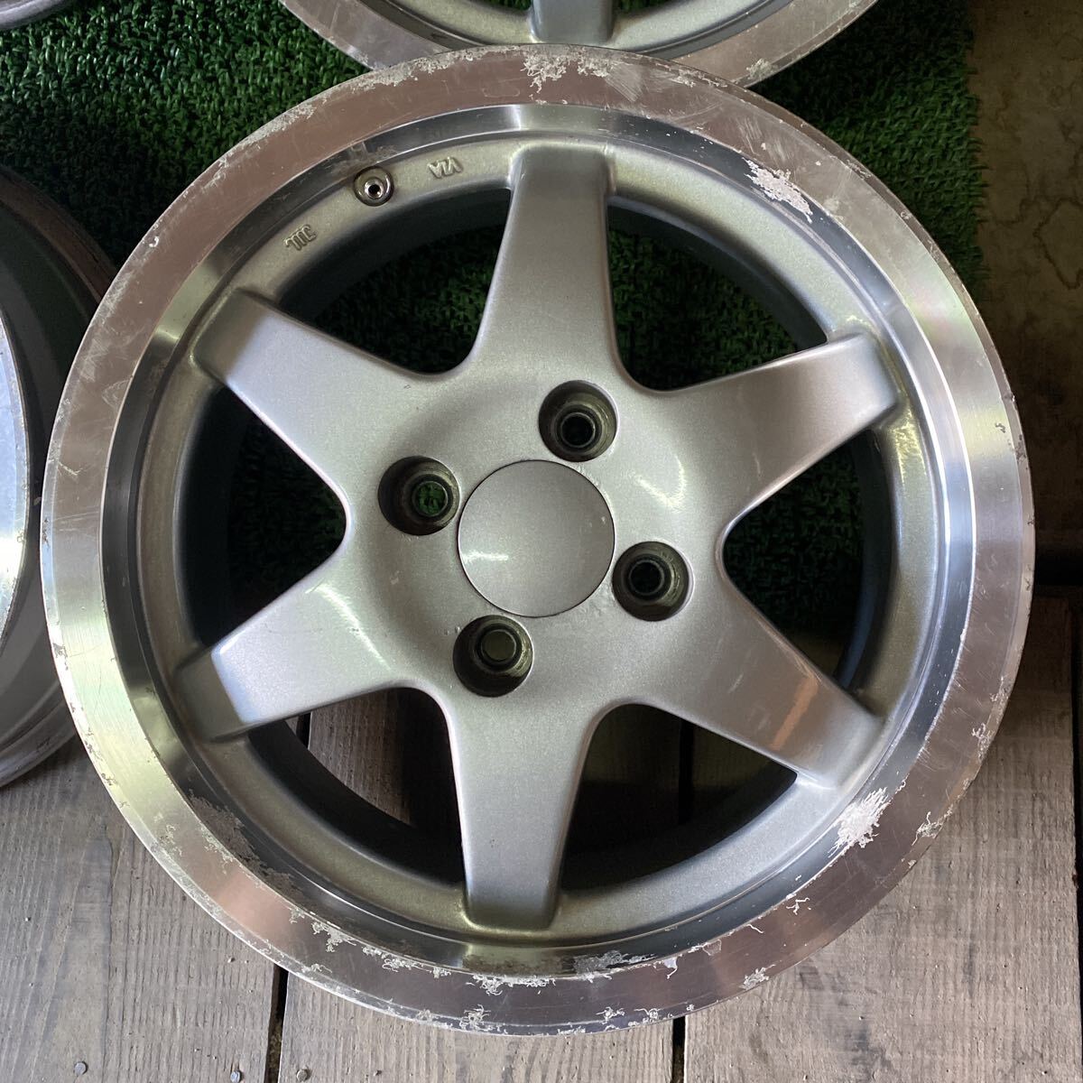 Yahoo!オークション - 深リム 14インチ 14×6J+38 PCD 100-4H バブ66mm...