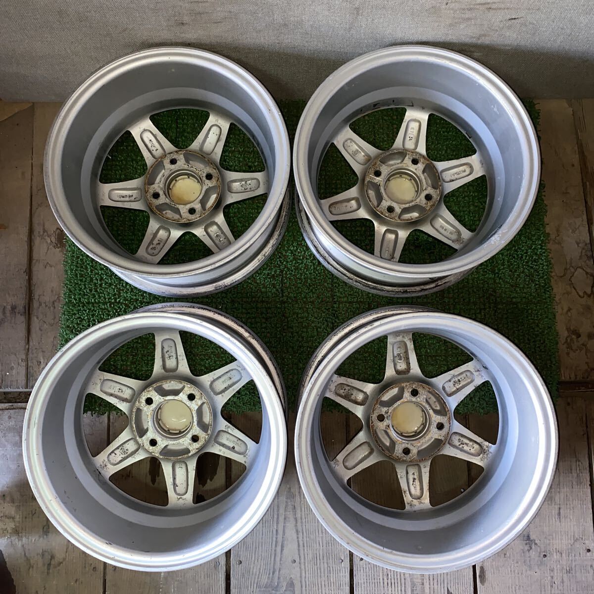 Yahoo!オークション - 深リム 14インチ 14×6J+38 PCD 100-4H バブ66mm...