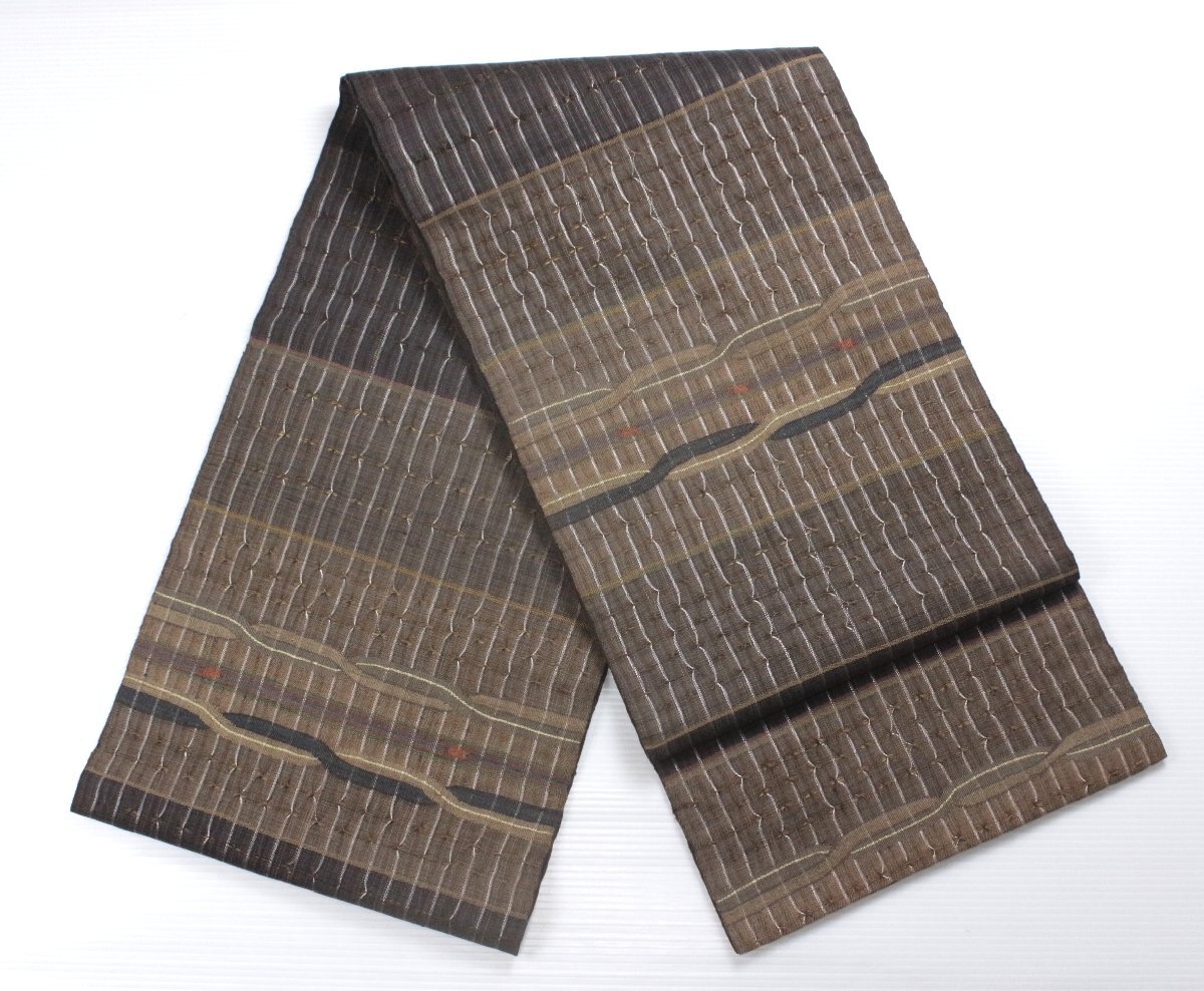 Yahoo!オークション - 正絹袋帯 ひなや風 横段文様 織りの表情を楽しむ...