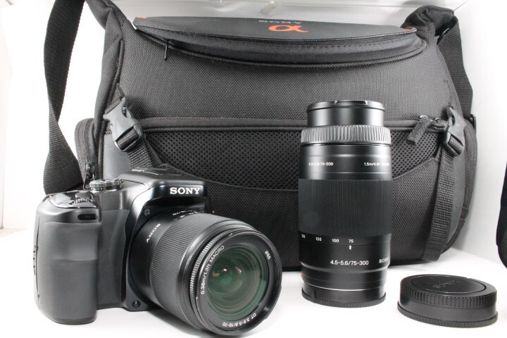 Yahoo!オークション - 極上品 SONY α100 + 75-300mm + 18-70mm #R067