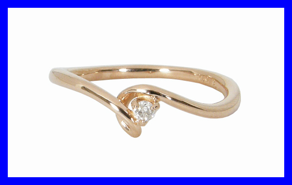Yahoo!オークション - 【Avanty】K10PG/0.03ct/天然ダイヤ 1粒ダイヤ...