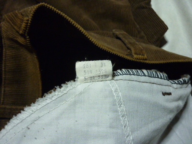 Yahoo!オークション - 80'sリーバイス519 コーデュロイパンツ ブラウン...