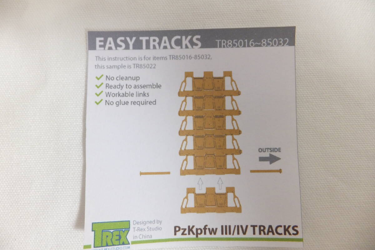 Yahoo!オークション - T-Rex Studio 1/35 TR85026 Ⅲ/Ⅳ号戦車用履帯 T...