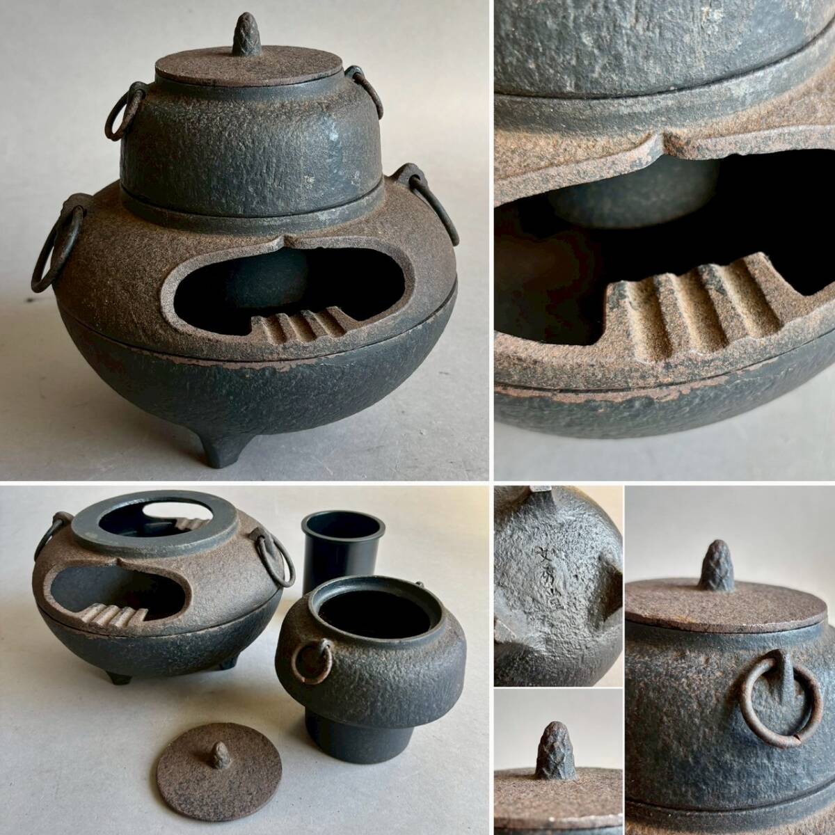 Yahoo!オークション - YM1374 鉄瓶 釜 など 総重量 約14.5kg まとめて ...