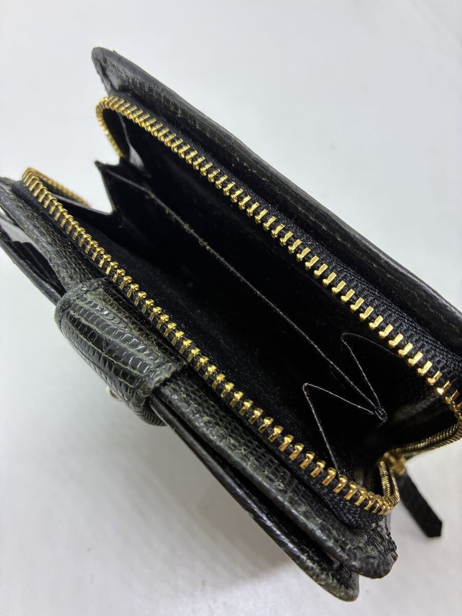 Yahoo!オークション - yoshie inaba 財布 コンパクト ブラック エキゾ...