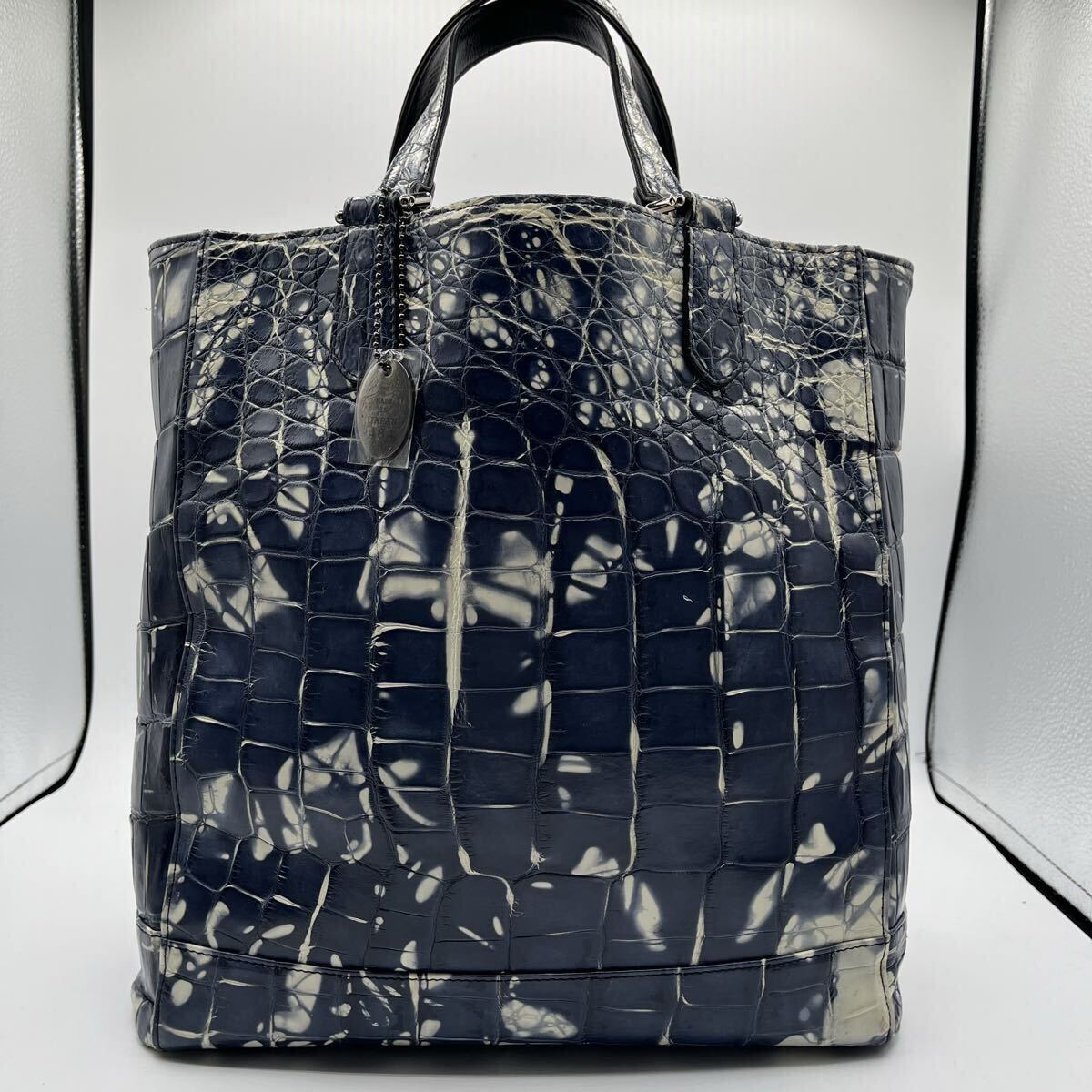 Yahoo!オークション - 定価60万 JRA認定 マットクロコ 2way トートバッ...