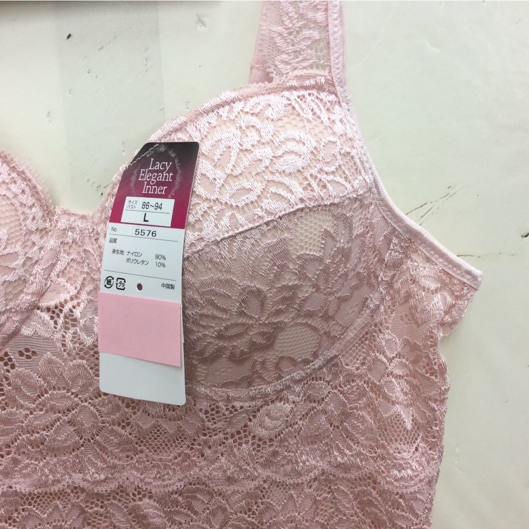 Yahoo!オークション - [K396] バストラインすっきり【LL ピンク】ノン...