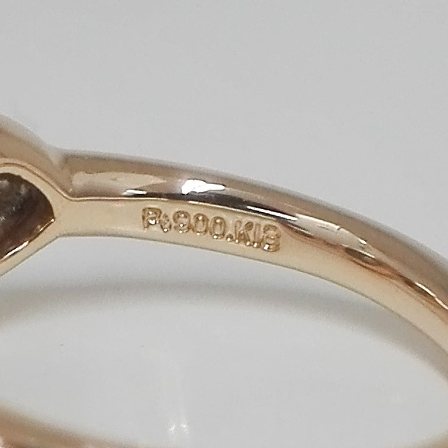 Yahoo!オークション - K18／Pt900 ＃10.5 D0.24ct 5.5g リング