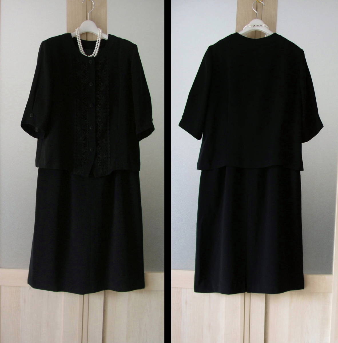 Yahoo!オークション - 13号(13BR) ブラックフォーマル セットアップ風...