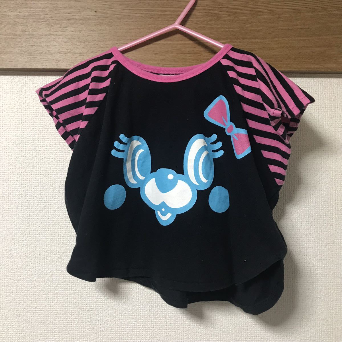Yahoo!オークション - ANAP kids 90 ドルマン半袖Tシャツ 女の子 ピン...