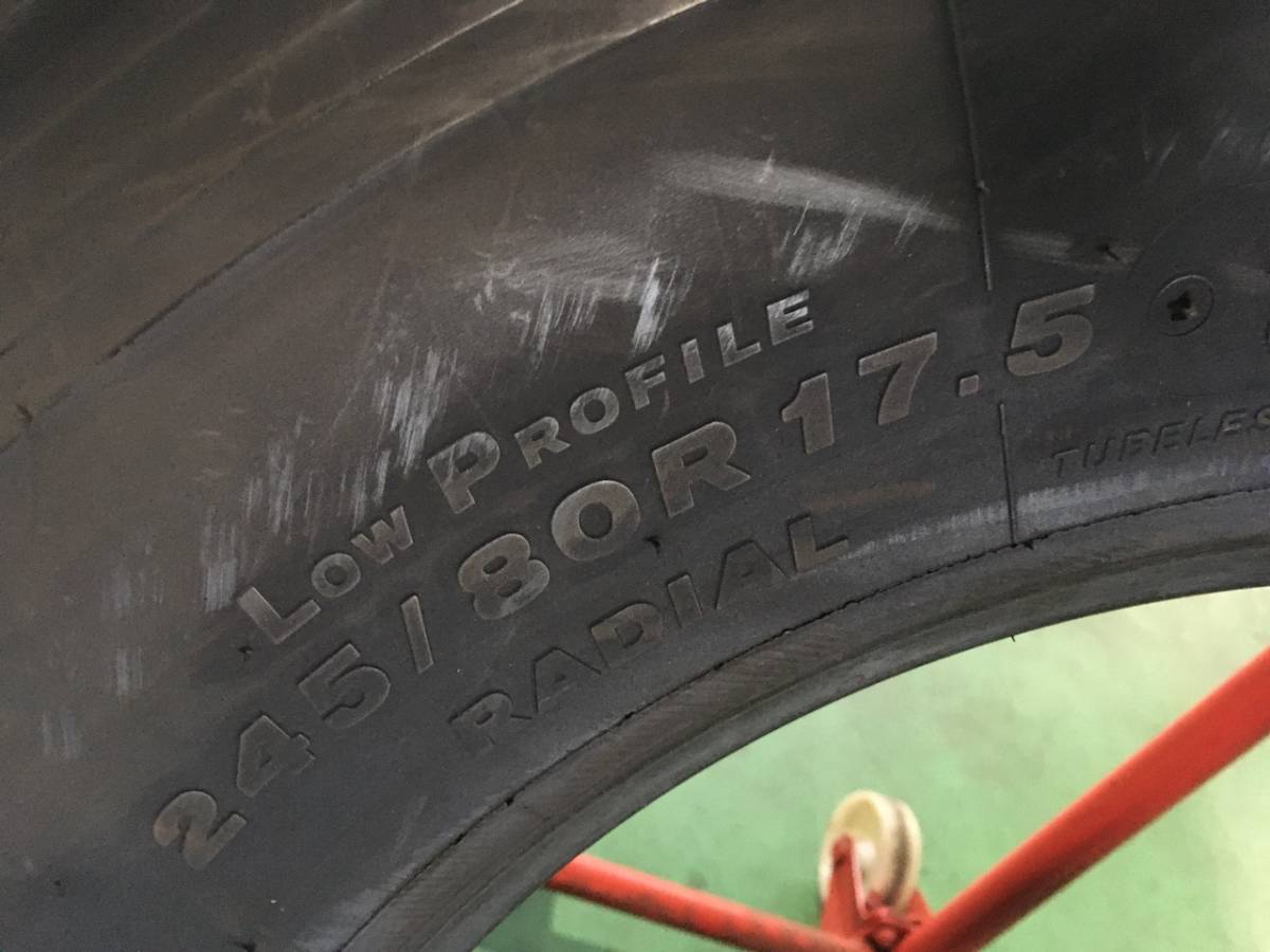 Yahoo!オークション - m466-1-4 245/80R17.5 BSブリヂストン W900 中...