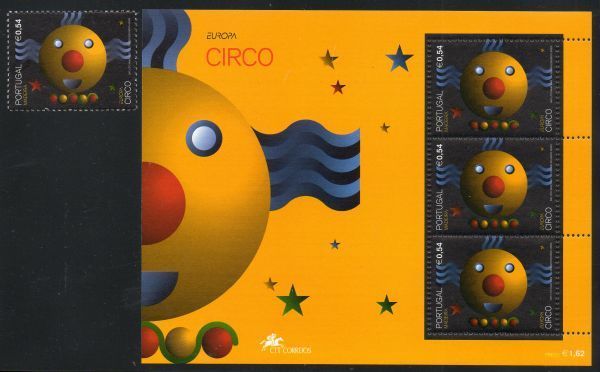 Yahoo!オークション - 切手 F604 (葡)マディラ CEPT サーカス クラウン...