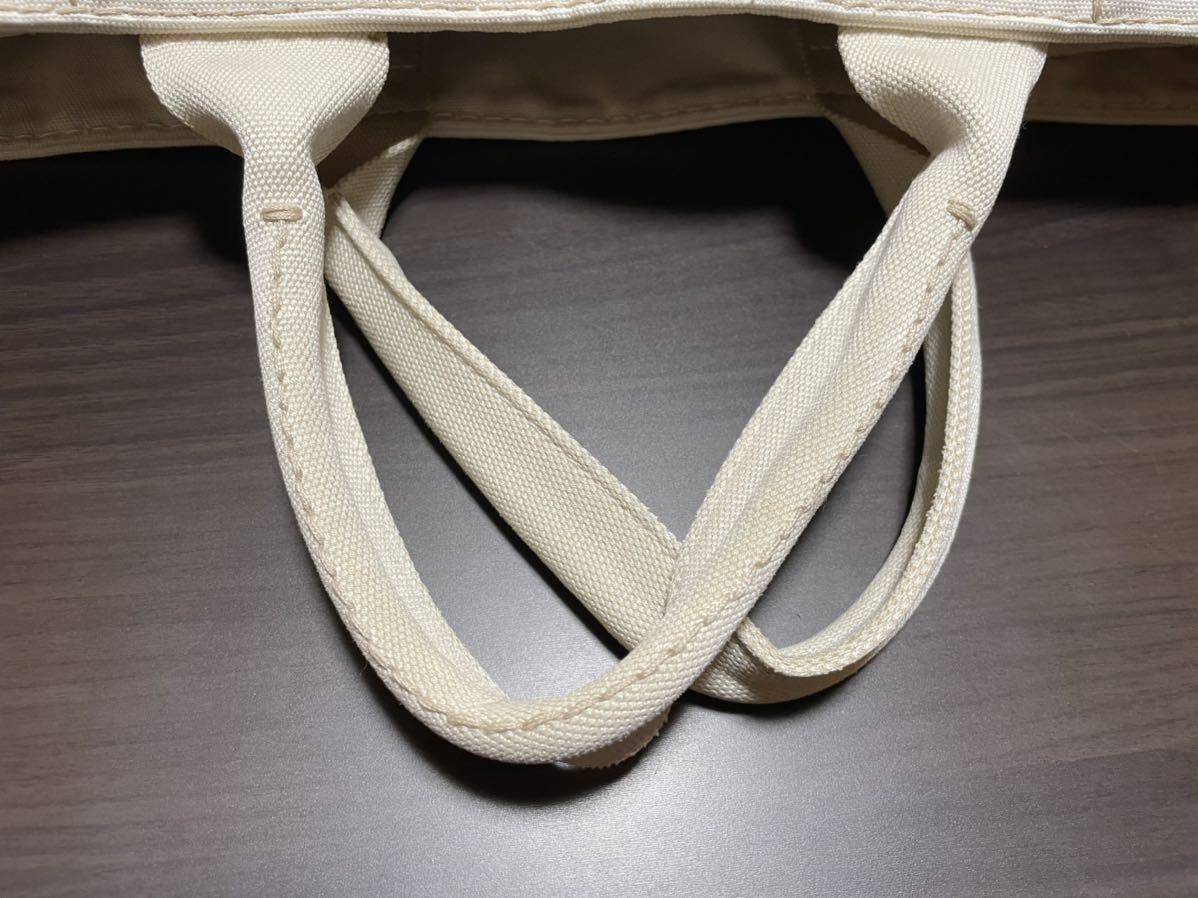 表面綺麗】 PRADA プラダ カナパ 白デニム 大サイズ バッグ 表面綺麗】 PRADA プラダ カナパ 白デニム 大サイズ バッグ