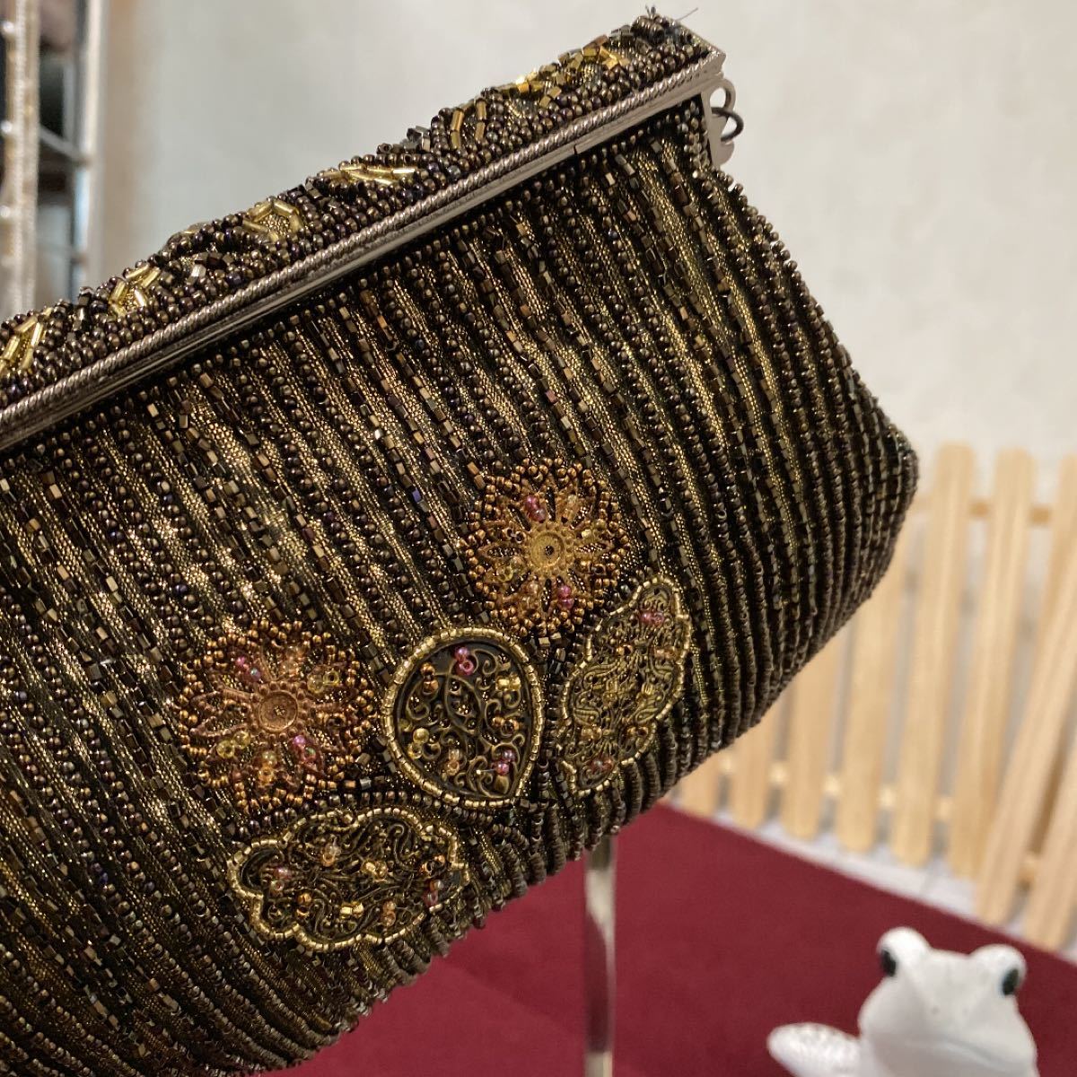 未使用保管品 希少 ヴィンテージ ビーズバッグ 昭和レトロ 未使用保管品 希少 ヴィンテージ ビーズバッグ 昭和レトロ