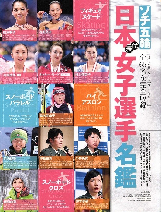 切抜 浅田真央 藤森由香 鈴木明子 村上佳菜子 高梨沙羅 伊藤有希 小平奈緒 高木菜那 上村愛子 小笠原歩吉田知那美 小野寺佳歩 伊藤みき他タレント|売買されたオークション情報