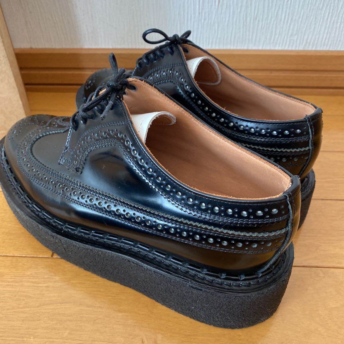 新品 ズッカ zucca×GEORGE COXウィングチップシューズ 黒 サイズ 新品 ズッカ zucca×GEORGE COXウィングチップシューズ 黒 サイズ