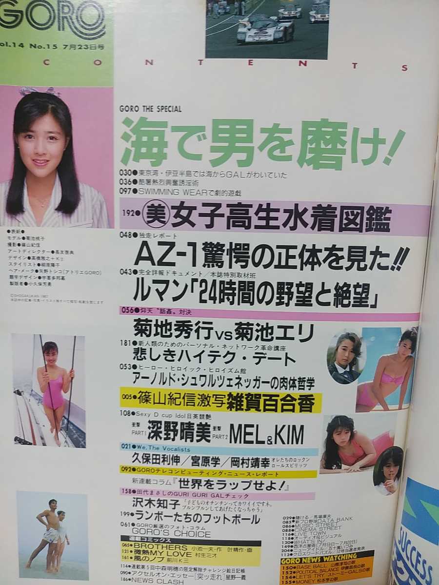 Yahooオークション Goro ゴロー 昭和62年1987年7月23日no15 菊池桃
