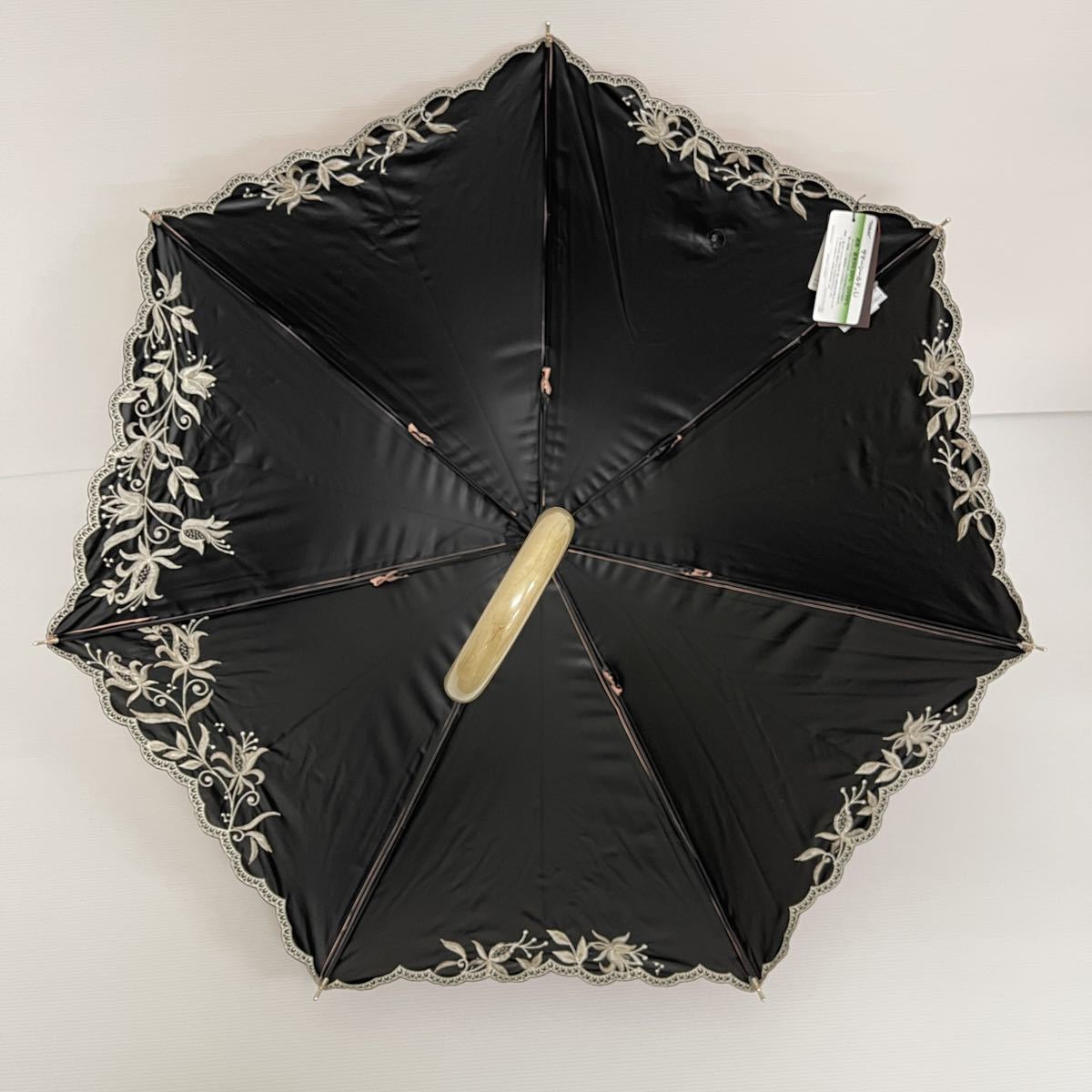 公式 新品タグ付 ニナリッチ 紺 刺繍 サマーシールド 軽量1級遮光晴雨兼用折り畳み傘 Honeyhiraad Ir